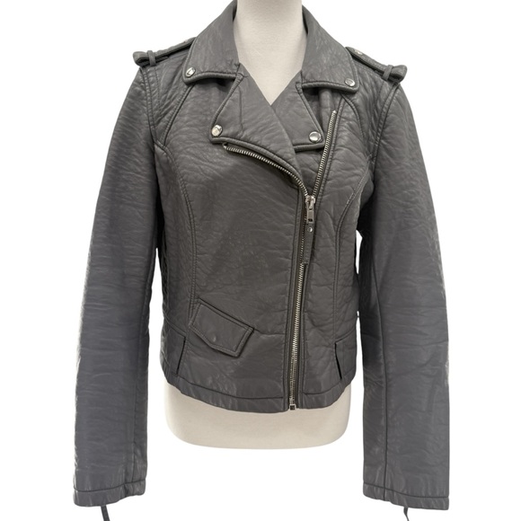 blanc noir | Jackets & Coats | Blanc Noir Distressed Faux Leather Moto Jacket Xl | Poshmark